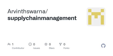 GitHub Arvinthswarna Supplychainmanagement