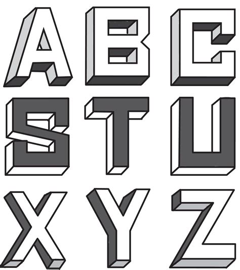 How To Draw 3d Block Letters Drawing 3 Dimensional Bubble Letters