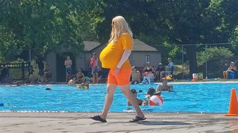 New Look Trans Shop Teacher Kayla Lemieux Spotted In Orange At Pool