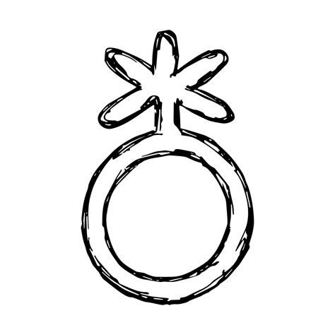 Hand Drawn Gengerqueer Non Binary Gender Identity Icon Symbol Used To