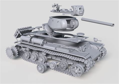 STL file KV-1S 🔫 (3MF)・3D printing design to download・Cults