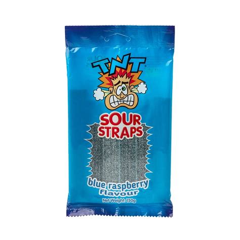Tnt Sour Straps Blueraspberry 150g American Candy Store Australia