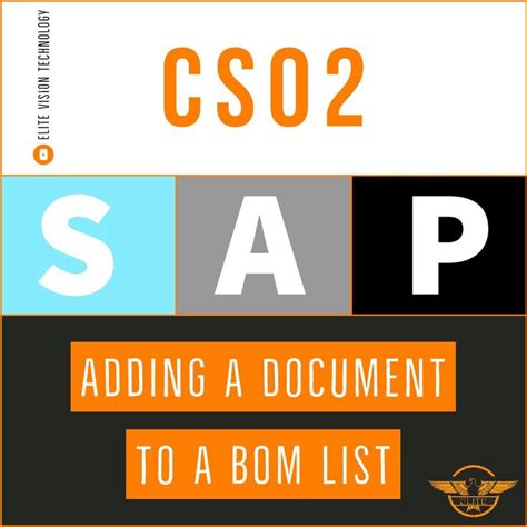 Sap Cs02 Adding A Document To A Bom List Url Youtubee