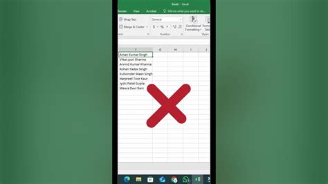 remove middle name in excel just a second viralvideo exceltips powerwindows exceltricks