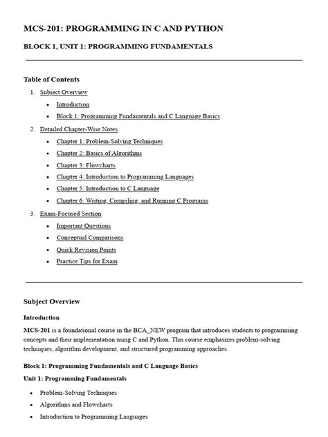 Unit 1 Programming Fundamentals Md Pdf Computer Program Programming