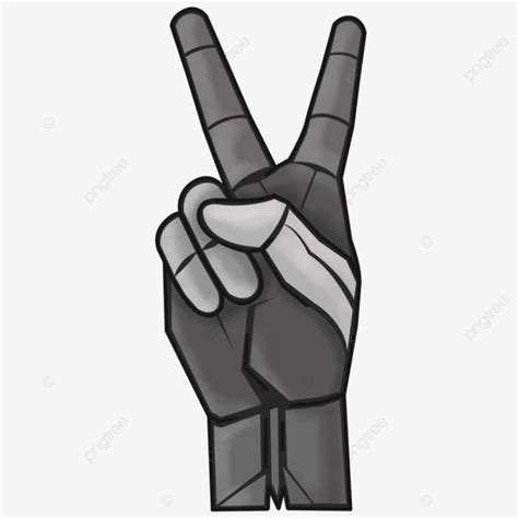 Iron Metal Peace Hand Sign Iron Hand Lic Peace Hand Gesture Png