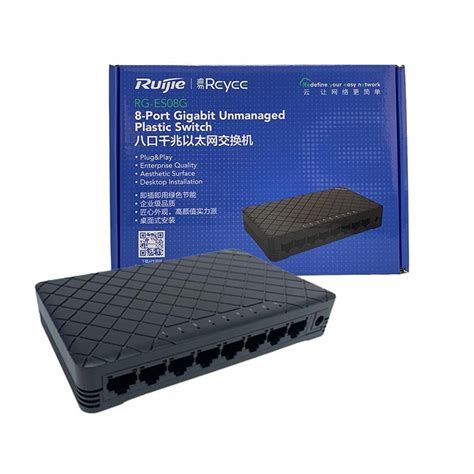 Switch Ruijie 8 Port Gigabit Non Gérés Plastique Tecnocity