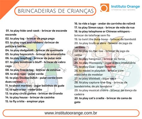 Brincadeiras De Crianças Instituto Orange