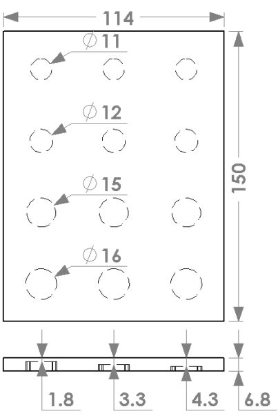 Schematic Layout Of The Experimental Cfrp Sample All Dimensions Are In Download Scientific