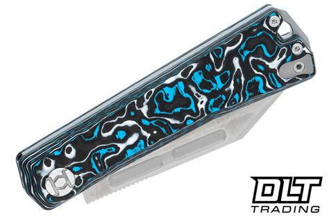 Kunwu Geezer Satin Elmax Blade Blue Resin Carbon Fiber Dlt Trading