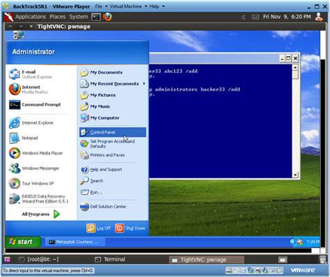 Metasploit MS BackTrack R Establishing A VNCShell Rdesktop To Victim Machine