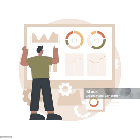 Ilustración De Ilustración Vectorial De Concepto Abstracto Del Panel De Control De Redes