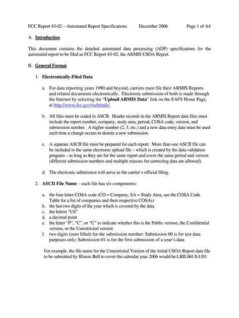 Fcc Report 43 02 Automated Report Specifications Transition Fcc Fill