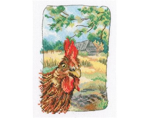 Rto Grandmothers Old Garden Rooster Cross Stitch Kit C340 123stitch