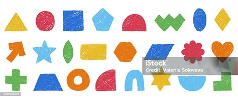 색연필 질감 그림 세트 벽지 크레용으로 손으로 그린 기하학적 모양 색연필 또는 목탄 질감의 기본 요소 흰색 배경에 고립 된 벡터 그림입니다 개체 그룹에 대한 스톡 벡터 아트