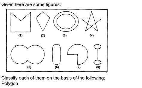 Given Here Are Some Figures Classify Each Of Them On The Basis Of