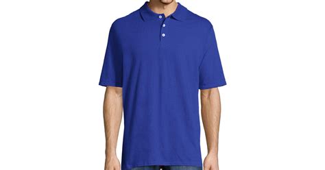 Hanes Freshiq X Temp Polo Shirt Men Deep Royal Compare Prices