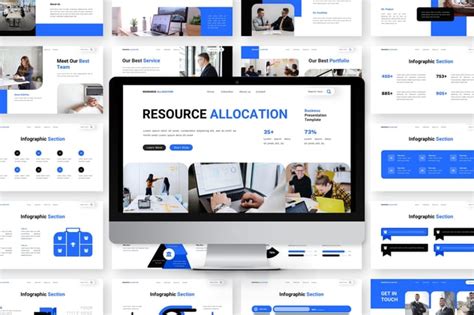 resource allocation business powerpoint template incl company