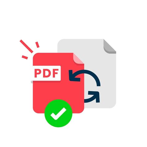 Convert Document To Pdf Format File Concept Illustration Flat Design