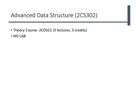 professional elective i advanced data structure ppt download
