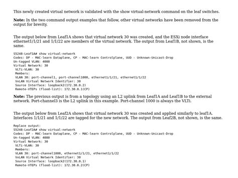 Validation Of The Virtual Network Dell EMC SmartFabric Services With