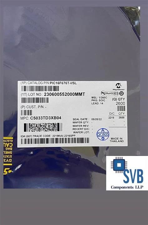 Pic16f676 T Isl Mcp Microchip Microcontroller 16bit Smd At Rs 52