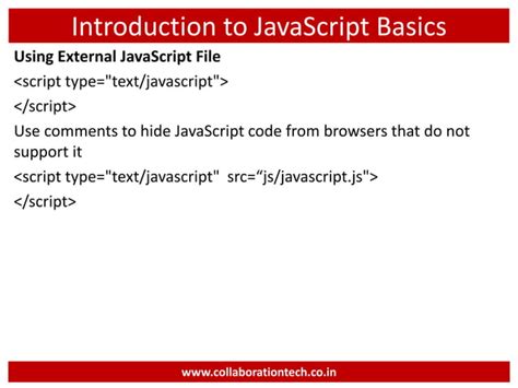 Introduction To Javascript Programming Ppt