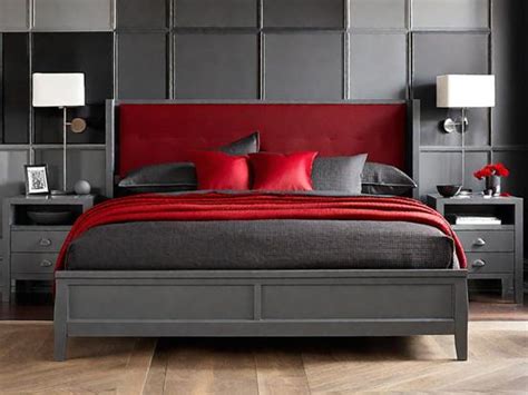 Black Grey Red Bedroom Ideas Inspiration Decor Tips