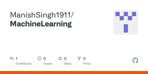Github Manishsingh1911 Machinelearning