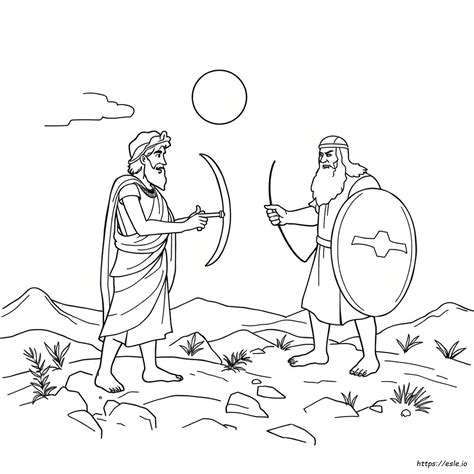 Coloriage David Et Goliath