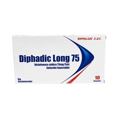 Diphadic long Diclofenaco 75mg 3ml Solución inyectable x3und