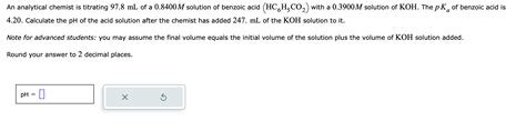 Solved An Analytical Chemist Is Titrating 97 8 ML Of A Chegg