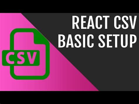 Easily Setup React CSV In ReactJS YouTube