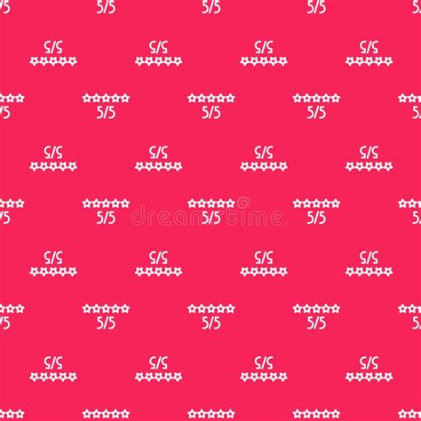 White Line Consumer Or Customer Product Rating Icon Isolated Seamless