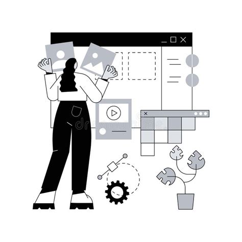 Ilustração Do Vetor Do Conceito Abstrato De Desenvolvimento Front End