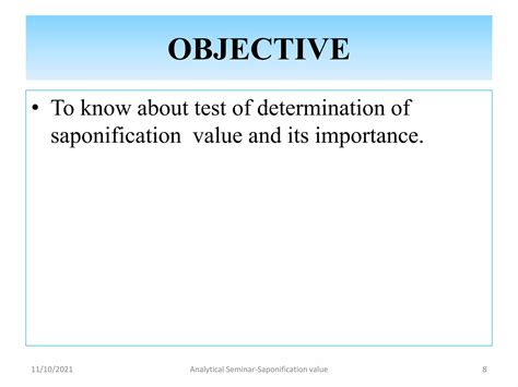 Saponification Value Ppt