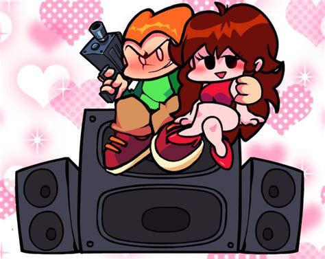 Pico And Gf Sit Together 🧡💚💕💖💘💝💓 ️ In 2022 Funkin Pico Cute