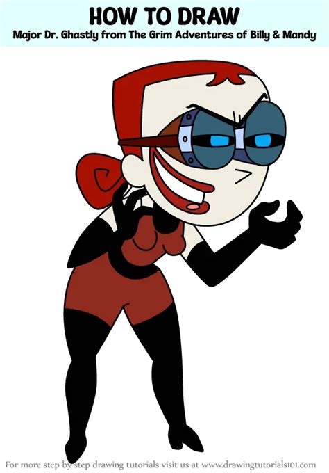 How To Draw Major Dr Ghastly From The Grim Adventures Of Billy And Mandy