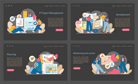 Premium Vector Comprehensive It Project Management Set From Initial Planning To Development