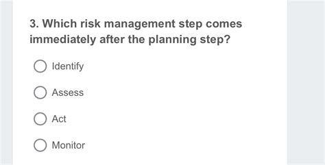 Which Risk Management Step Comes Immediately After
