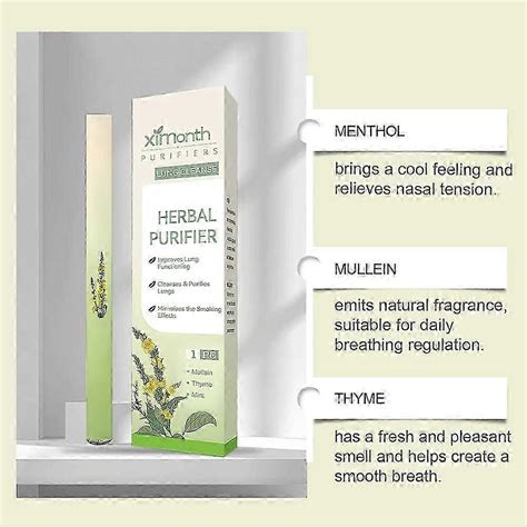 Portable Herbal Diffuser Pen Lung Cleanse And Energy Boost Air Freshener Herbal Refreshing Bar