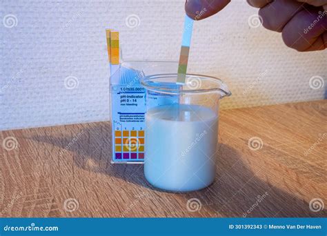 Determination Of The Acidity Using A PH Strip Stock Image Image Of Measure Acid 301392343