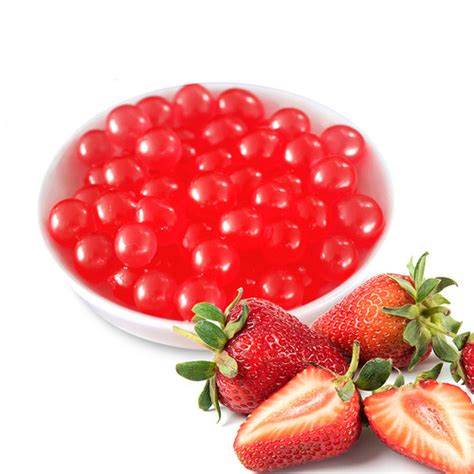 Strawberry Popping Boba Enjoy With Bubble Tea Made In Taiwan New Exploding Bursting Boba 500g