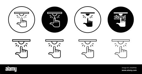Hand Push Button Icon Vector Logo Set Collection For Web App Ui Stock Vector Image And Art Alamy