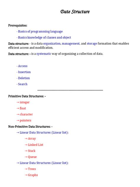 data structure pdf