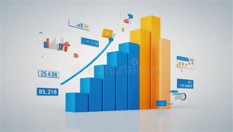 Colorful Bar Graph Showing Data Trends And Financial Growth Metrics