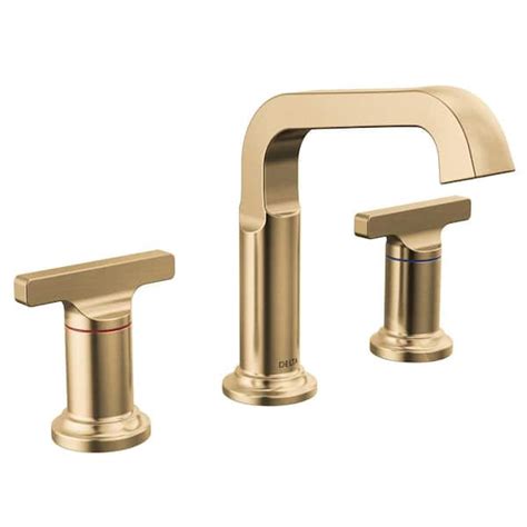 Delta Tetra 8 In Widespread Double Handle Bathroom Faucet In Lumicoat