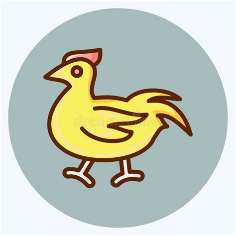 Icon Chicken Suitable For Meat Flat Style Simple Design Editable