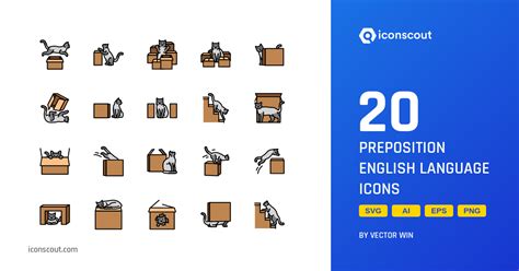 Preposition English Language Icon Pack 20 Free Download Miscellaneous Icons Iconscout