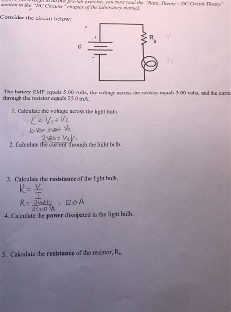 Solved Section In The DC Circuits Chapter Of The Laboratory Chegg Com